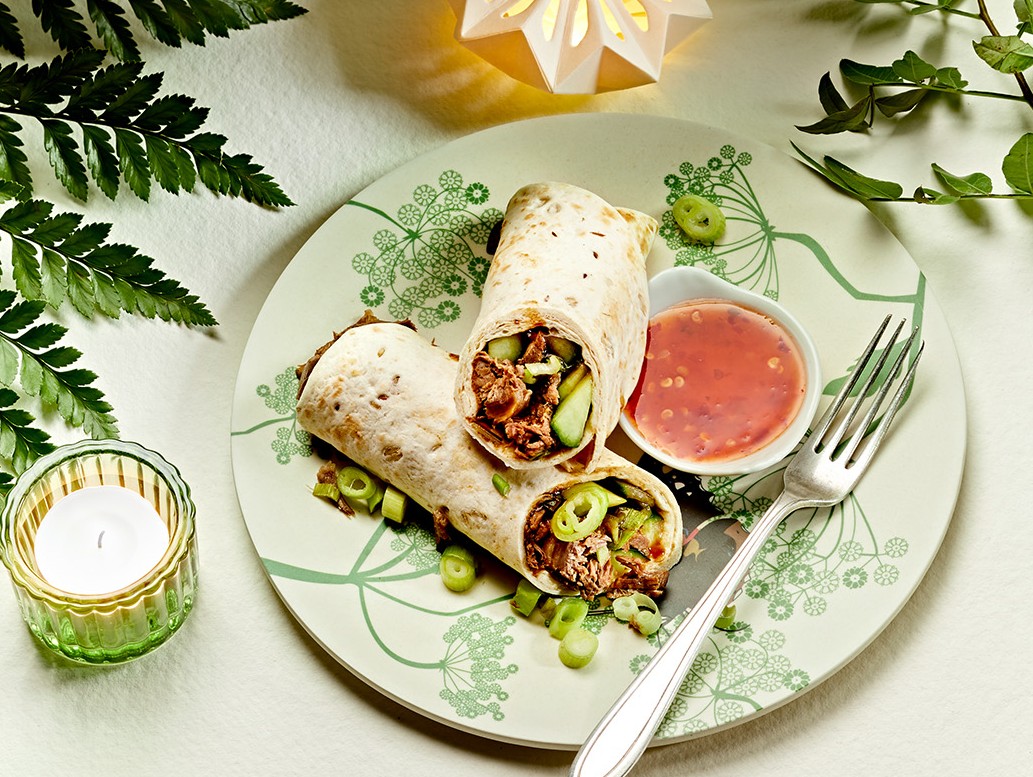Oosterse wrap met pulled beef - Keurslager