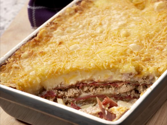 Venkelovenschotel met kalfsgehakt en Ardennerham - Keurslager