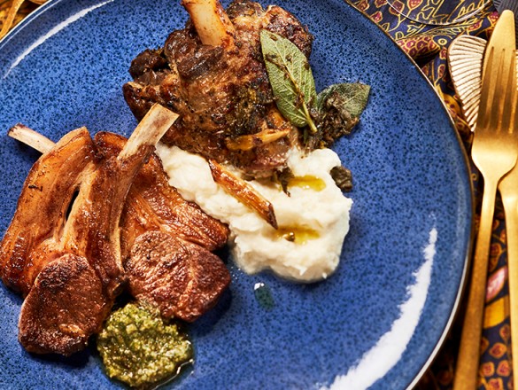 Lamsvlees met muntpistou en kruidenboter - Keurslager