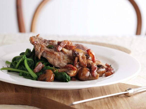 Kalfsentrecote met kastanjechampignons - Keurslager