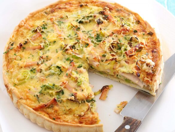 Hartige taart met gerookte kalkoen - Keurslager