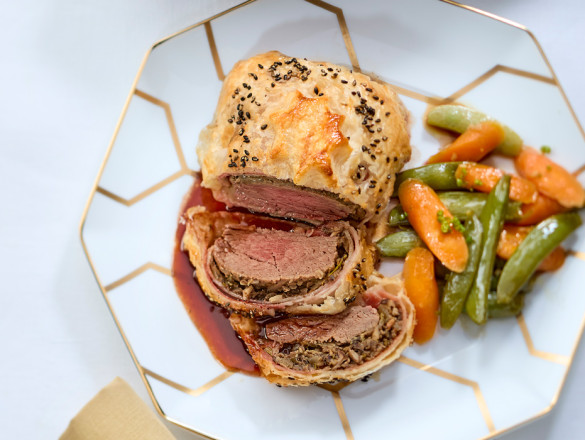 Beef Wellington met groenten en glühweinsaus - Keurslager